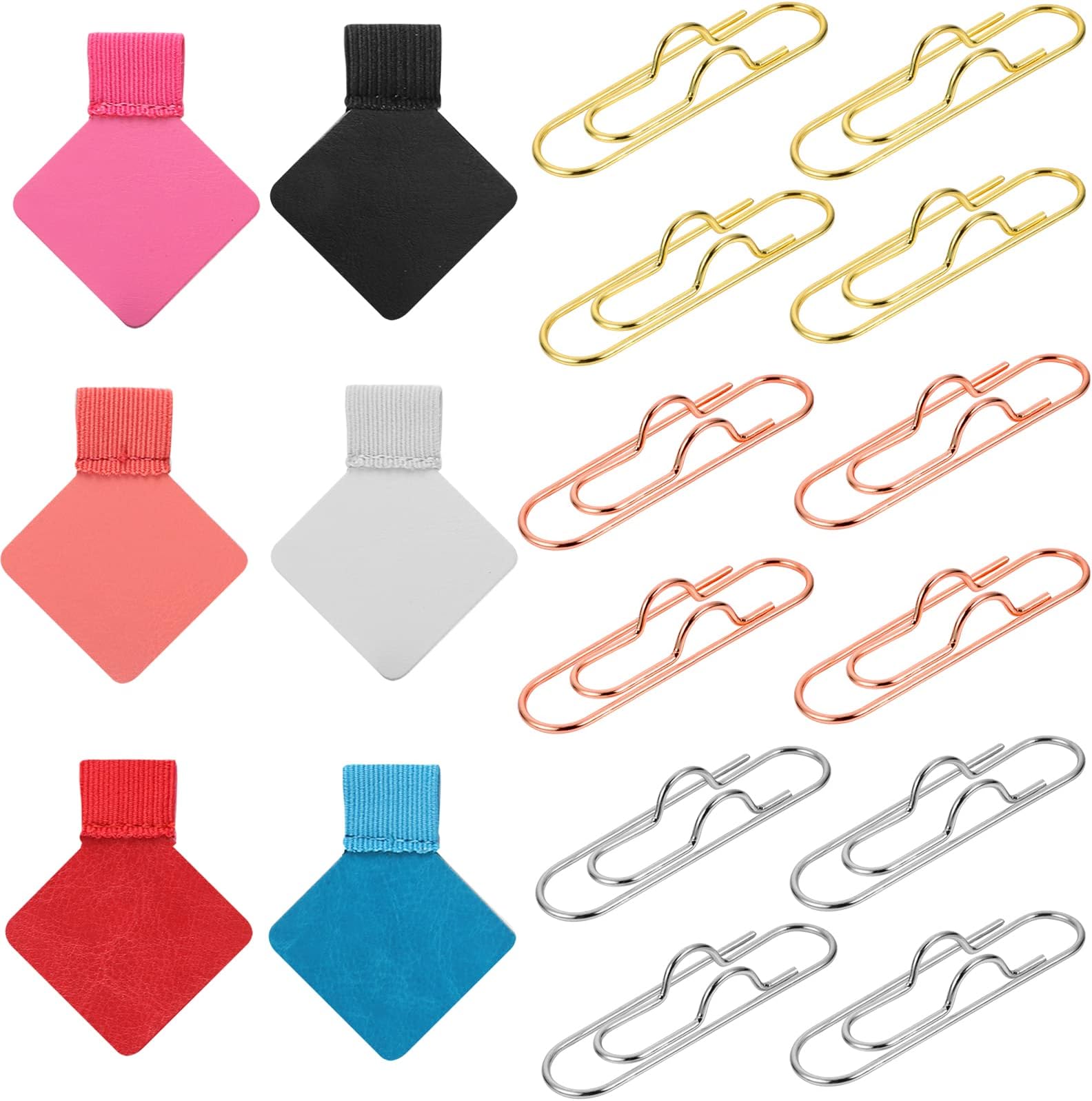 Amazon.com: PHITUODA 20 PCS Metal Pen Clips, Gold/Silver/Rose Gold ...