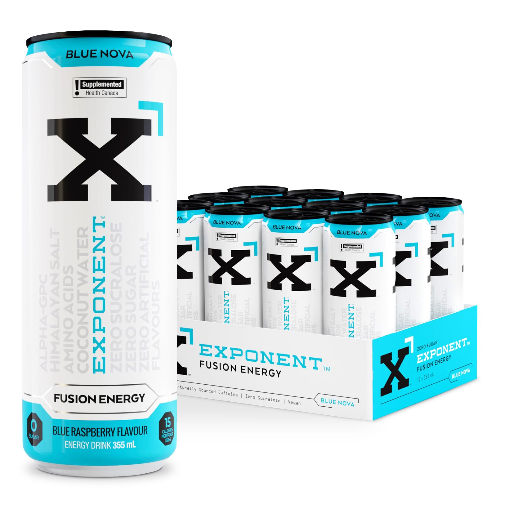 Exponent – Blue Nova Fusion Energy Drink | Pack of 12, 355mL Cans ...