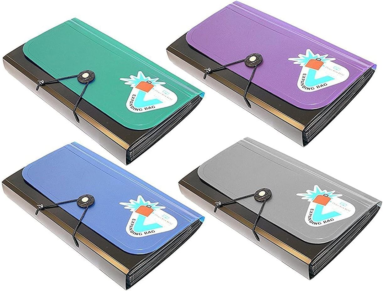 Peeplvalue Expanding Cheque Book Holder Case Pouch, 12 Pocket Multi ...