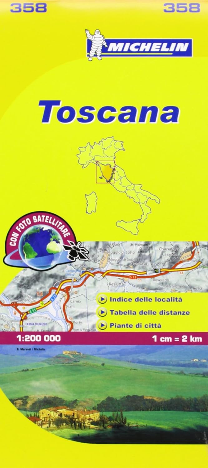 Toscana Michelin Local Map 358 (Michelin Regional Maps): Amazon.co.uk ...