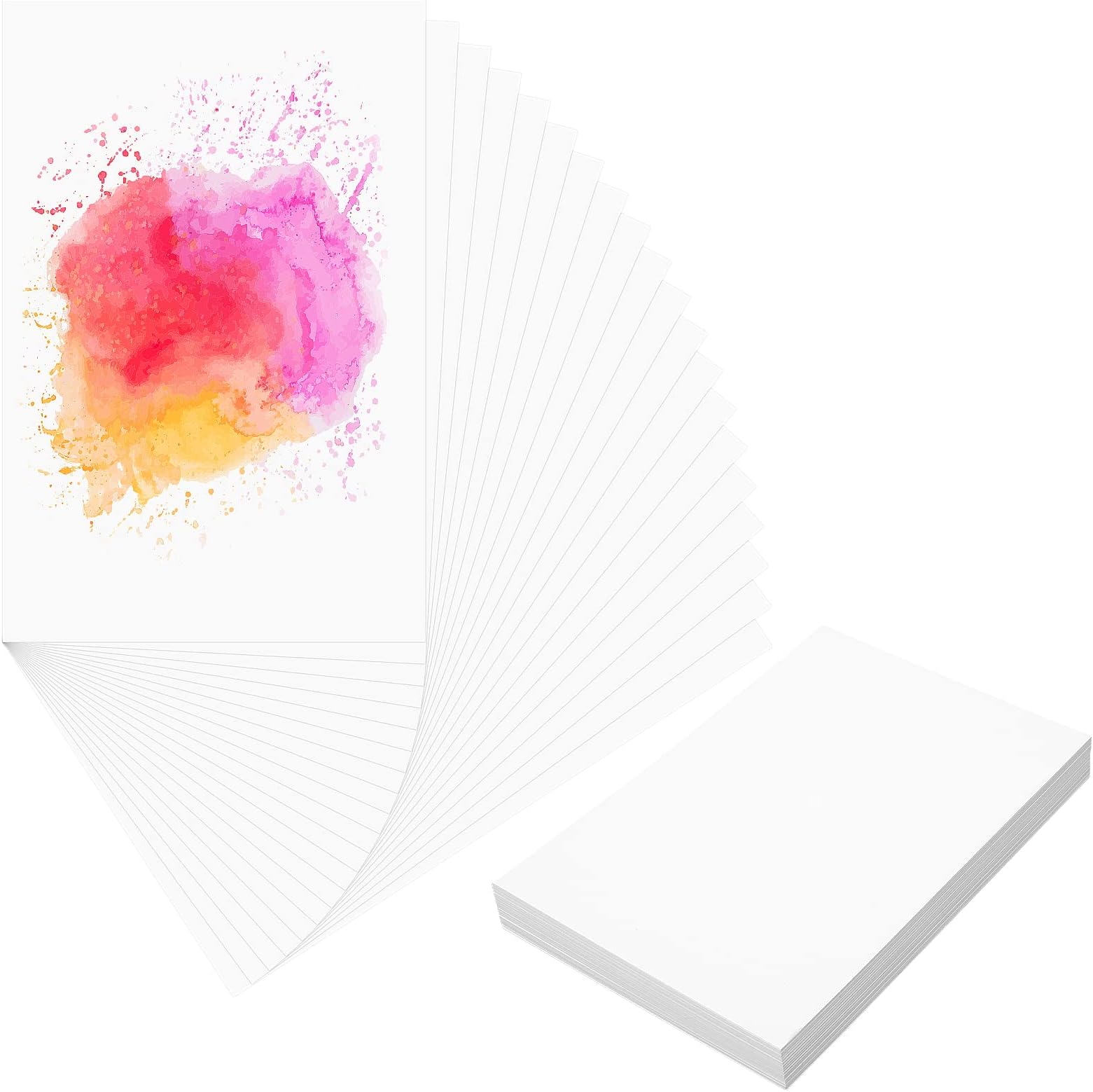 50 Blätter 18x12 Cm Postkarten Blanko Aquarellpapier Weiß A6 Blanko ...