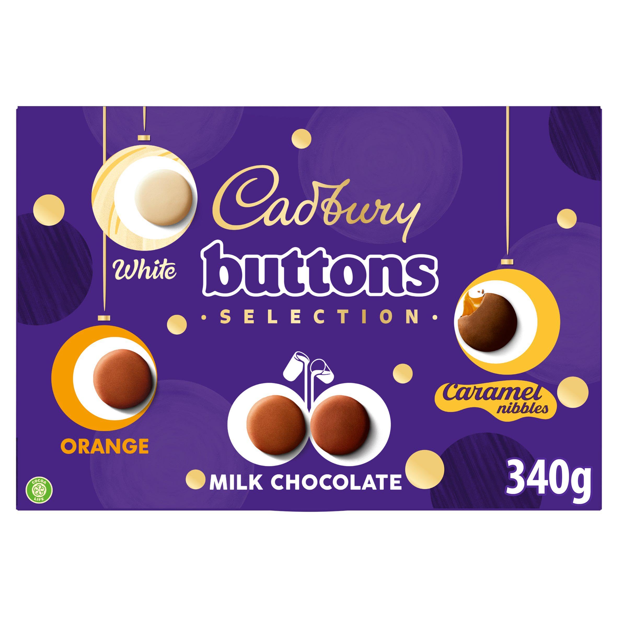Amazon.com: Cadbury Dairy Milk Buttons Selection Box, 340g - Assorted ...