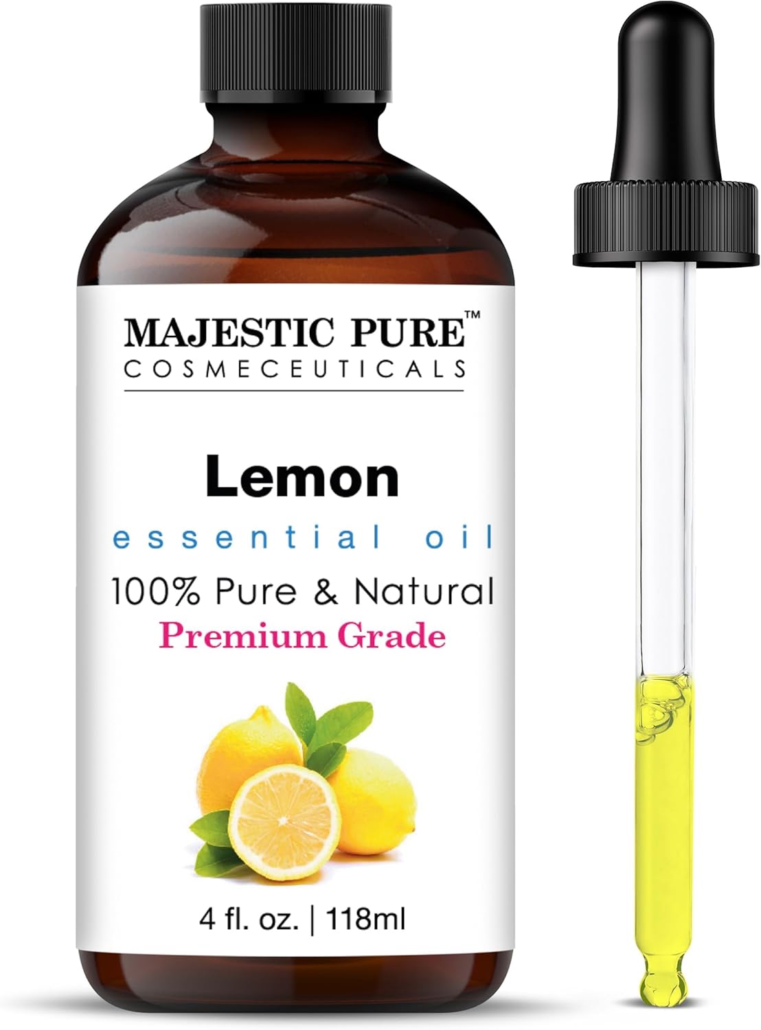MAJESTIC PURE Lemon Essential Oil | 100% Pure and Natural Lemon Oil ...