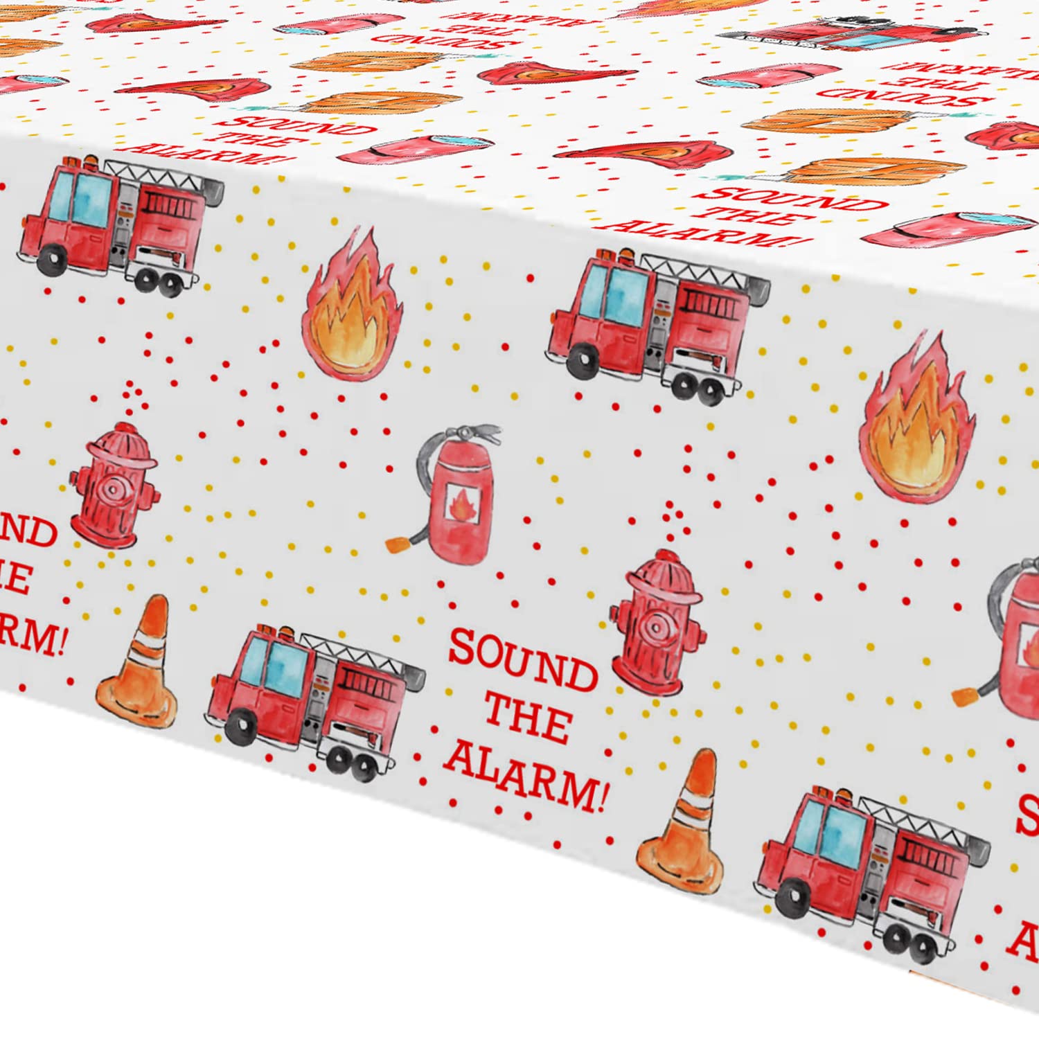 Snapklik.com : HIPVVILD Fire Truck Birthday Party Tablecloth Supplies ...