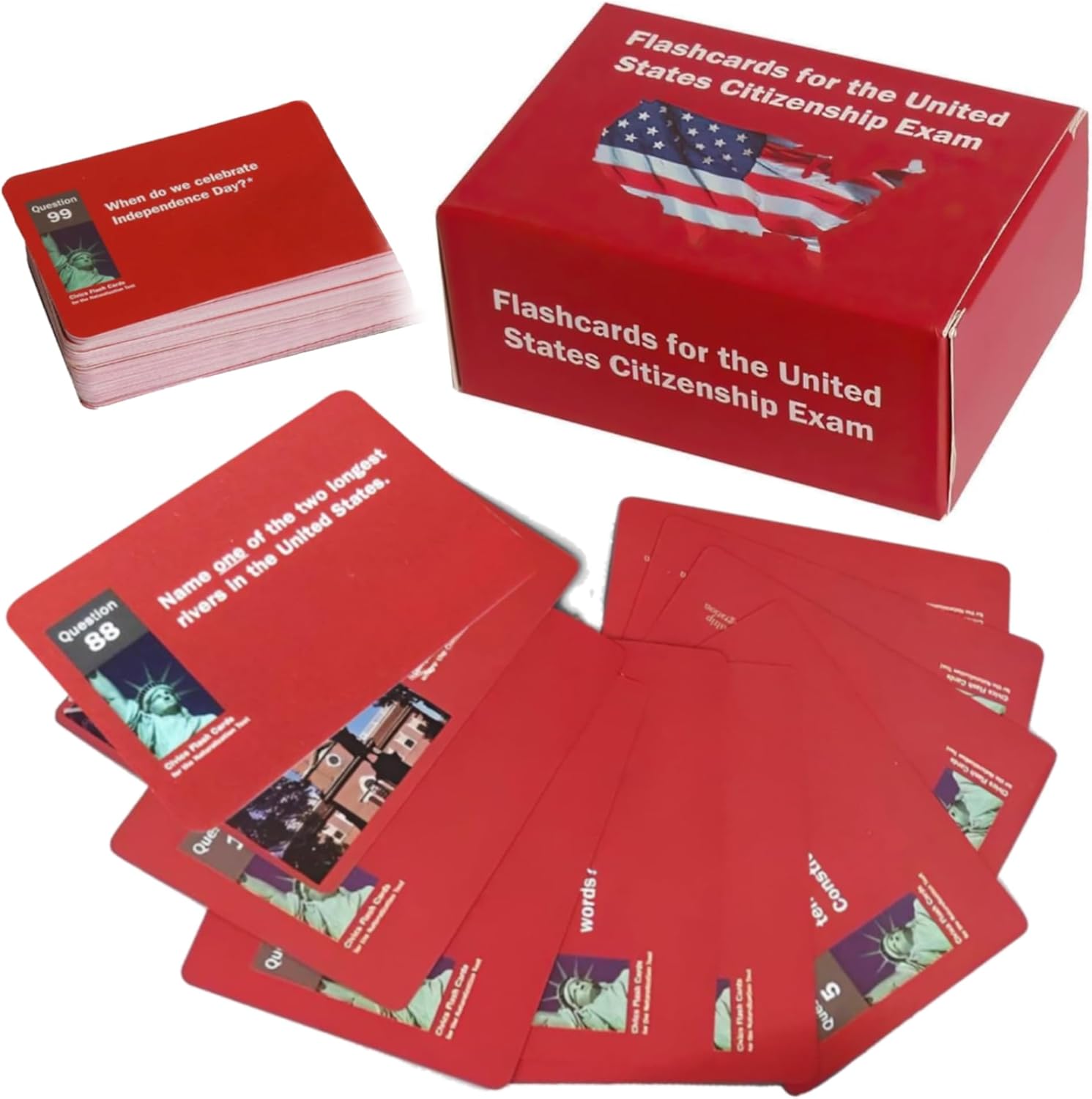 Amazon.com: SJWOW US Citizen Test Flash Cards, Flashcards for The ...