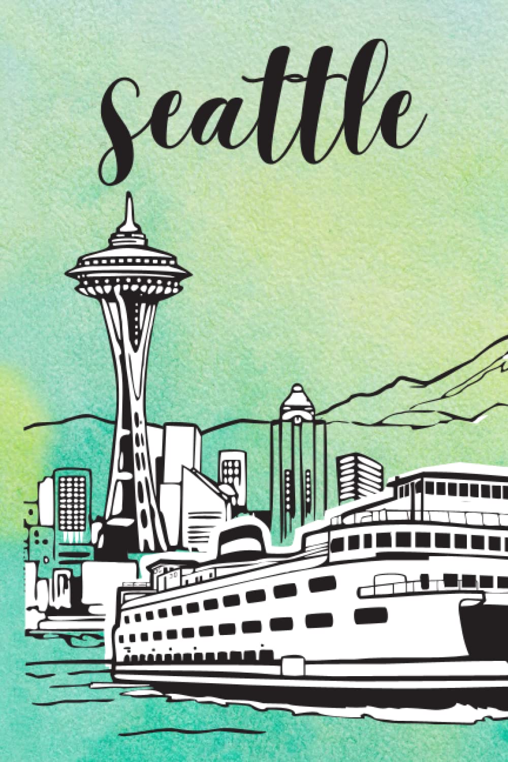 Seattle Skyline Notebook: Washington State Journal For Kids, Teens and ...