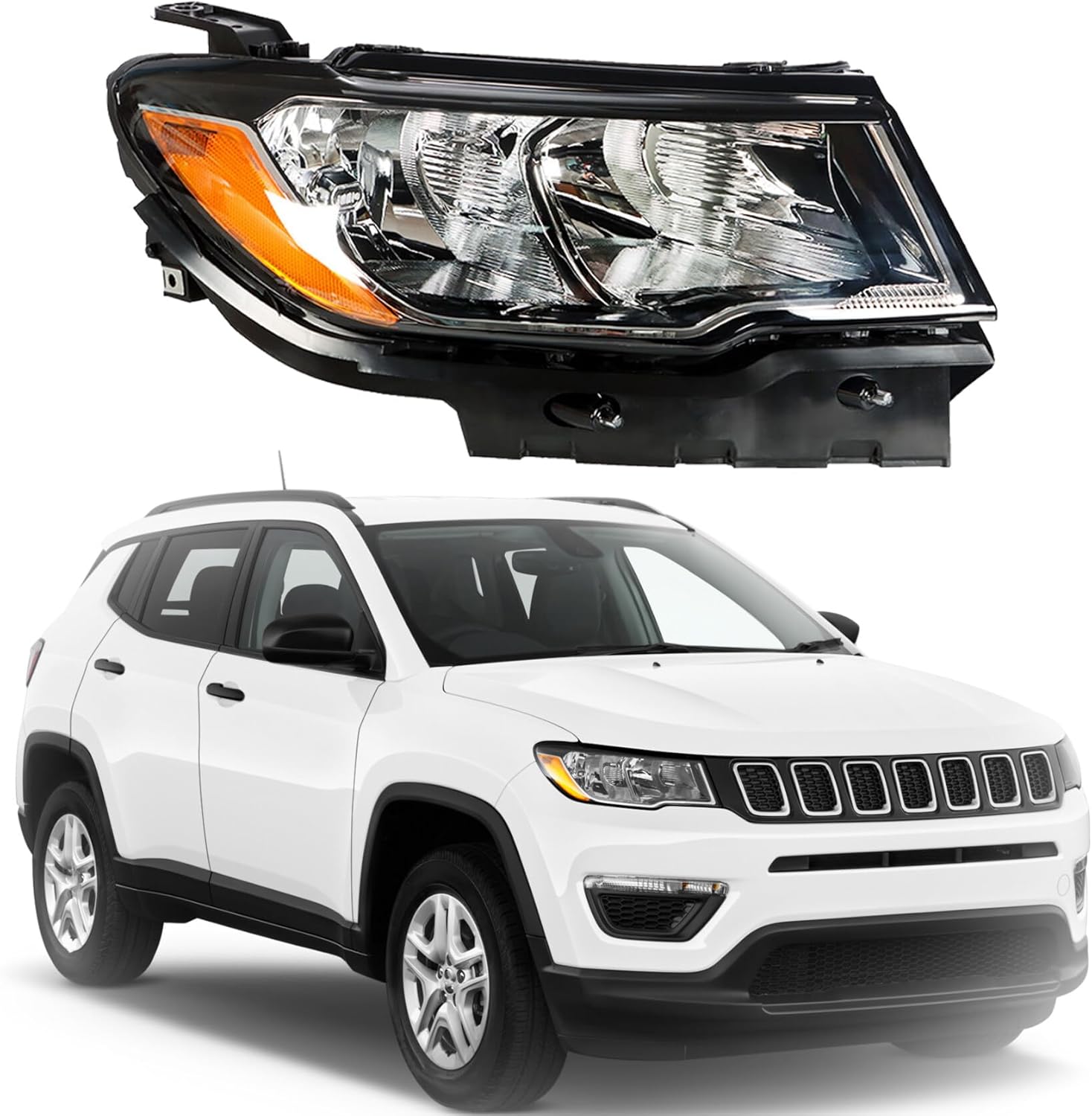 Amazon.com: munirater Halogen Factory Style Headlight Assembly Right ...