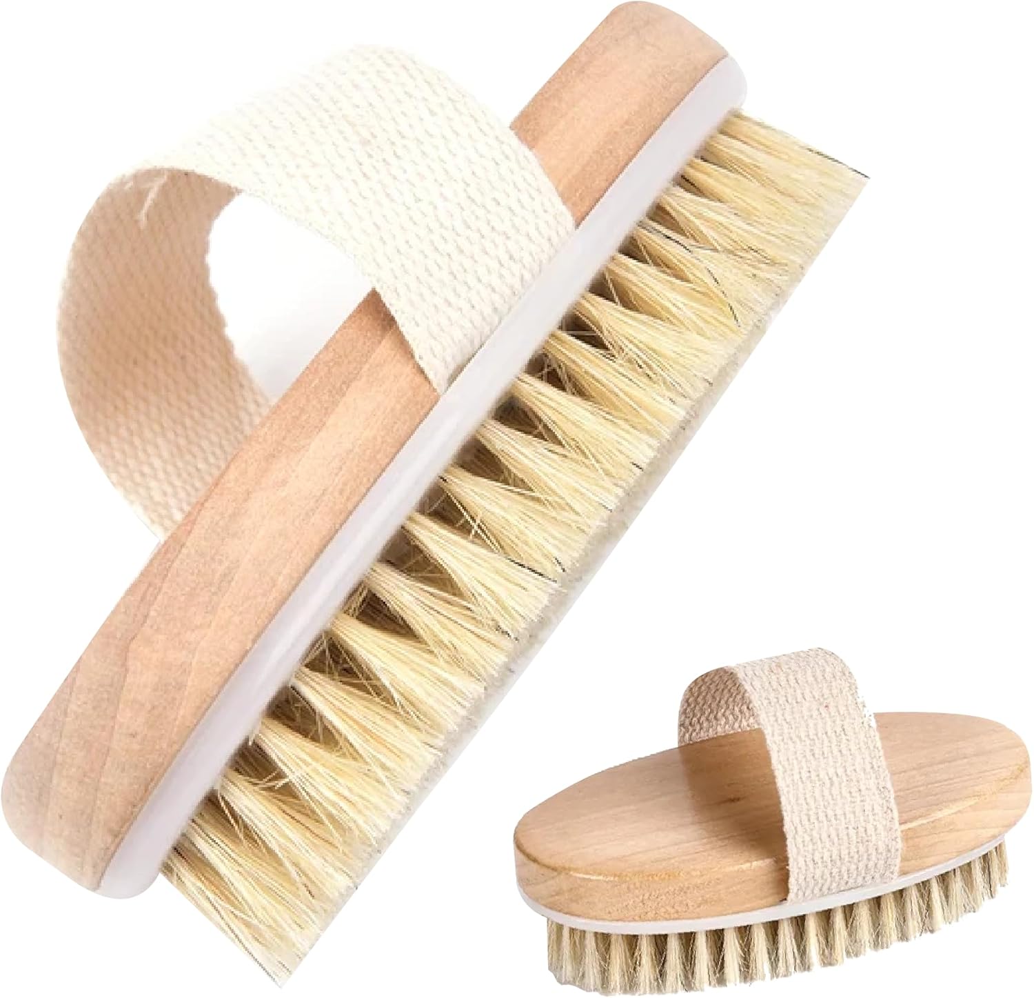 Spazzola Corpo a Secco Setole Naturali - Dry Brushing per Massaggio ...