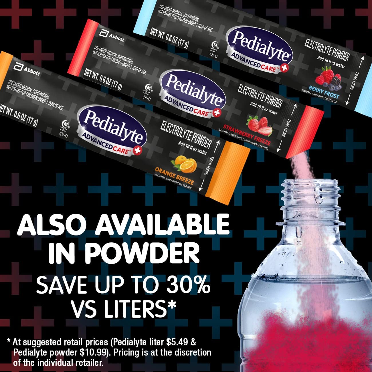 Buy Pedialyte AdvancedCare Plus Electrolyte Drink, 1 Liter, 4 Count ...