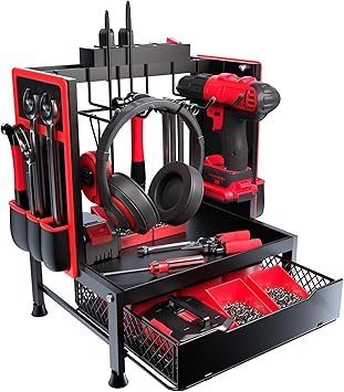 Amazon.com: Amoowis Desktop Tool Organizer with Charging Station and ...