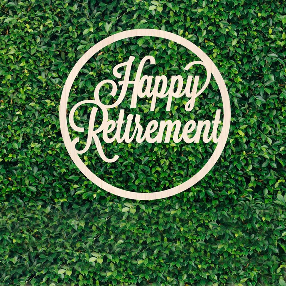 Amazon.com : Happy Retirement Sign for Backdrop, Wooden Photo ...