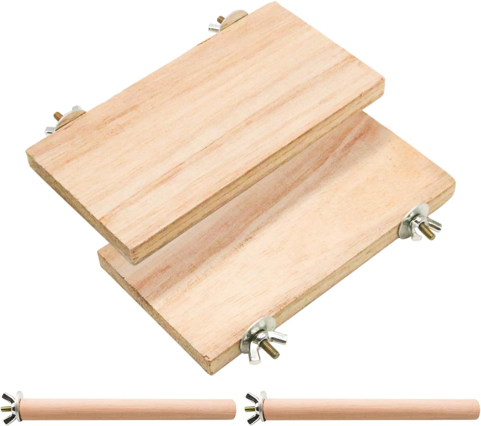 Amazon.com : Okllen 3 Pack Bird Perch Stand, Parrot Wood Platform ...