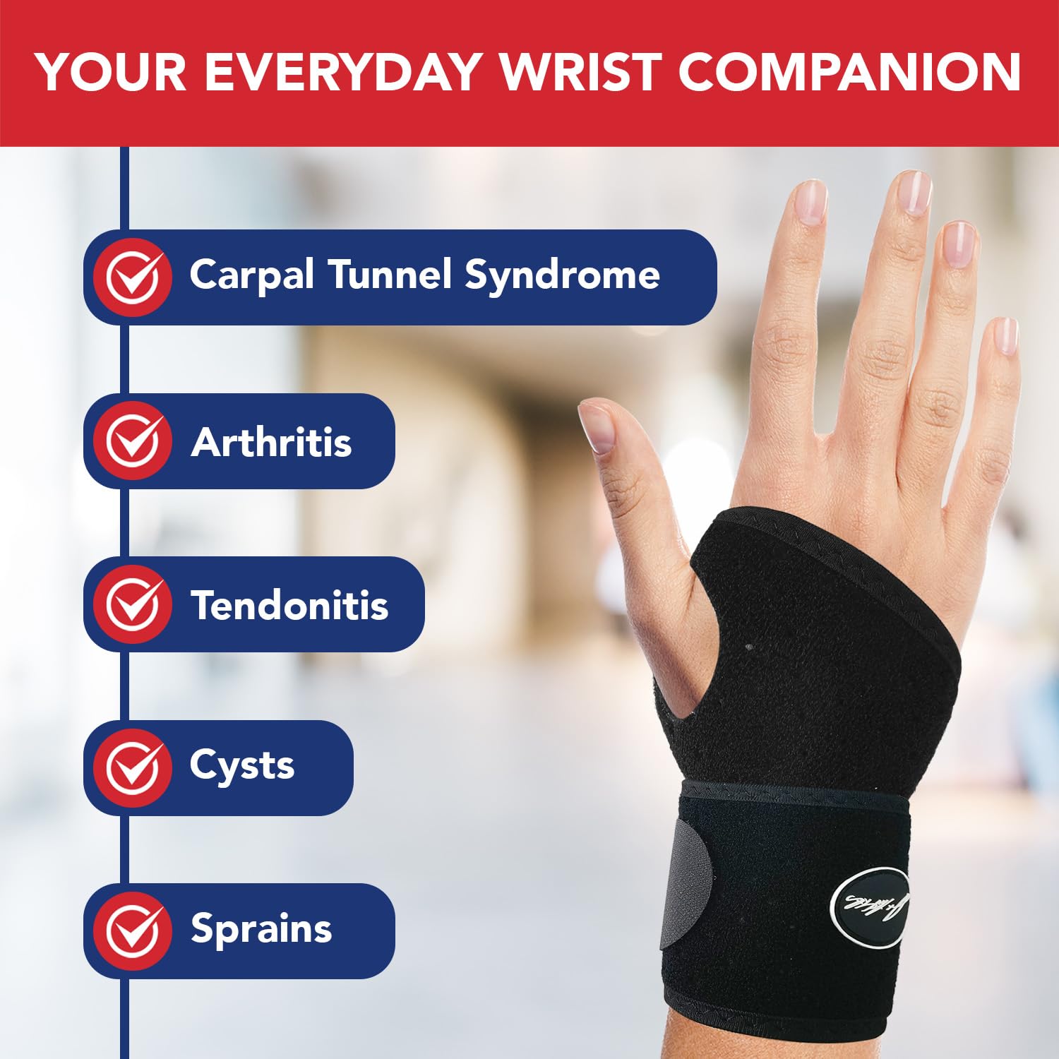 Snapklik.com : Dr. Arthritis Wrist Brace, Adjustable Wrist Wraps & Hand ...