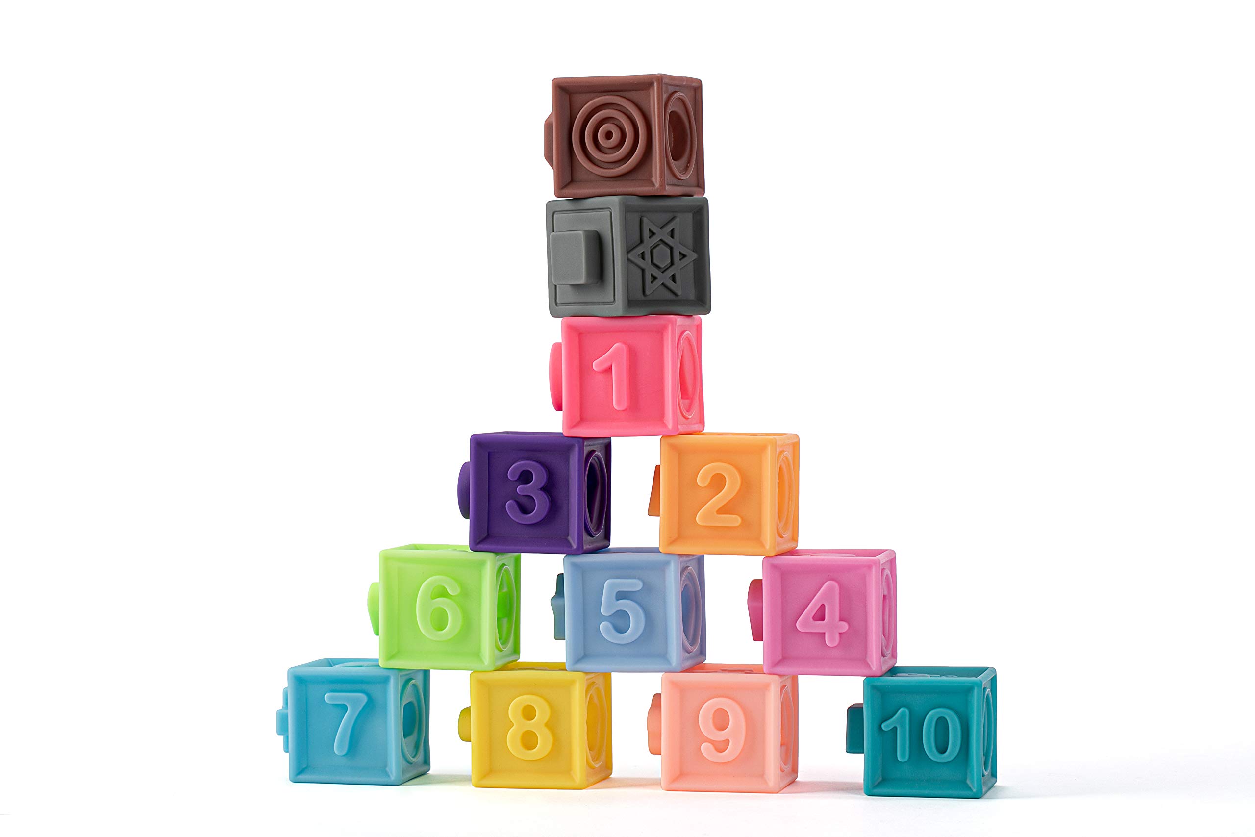 Buy LARVEY Baby Blocks Soft Building Blocks Teethers Toy Baby Toys ...