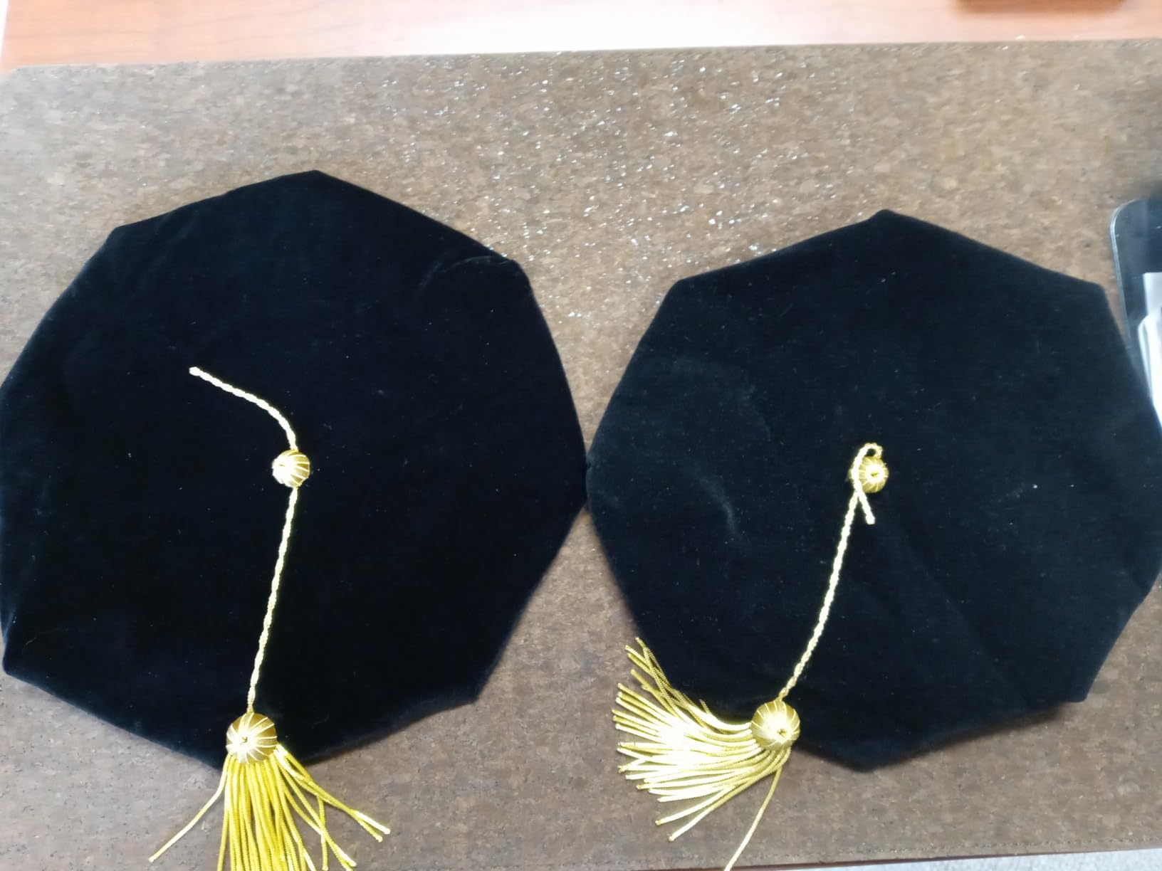 Amazon.com: CLERKMANS Doctoral PhD Graduation Velvet Tam with Gold ...