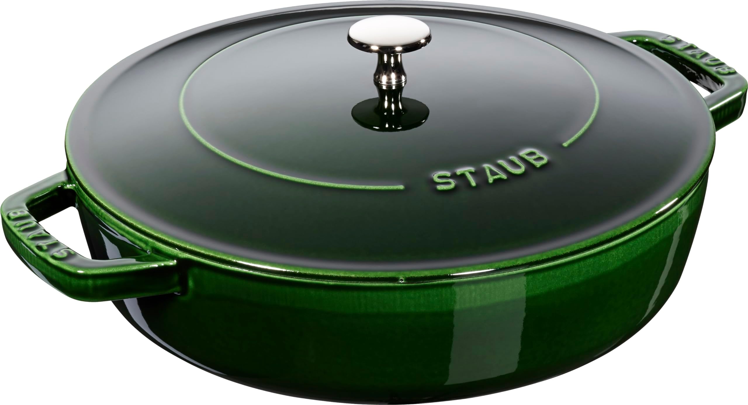 Amazon.com: STAUB Cast Iron Roaster/Cocotte, Round, 24 cm, 3.8 L, Basil ...