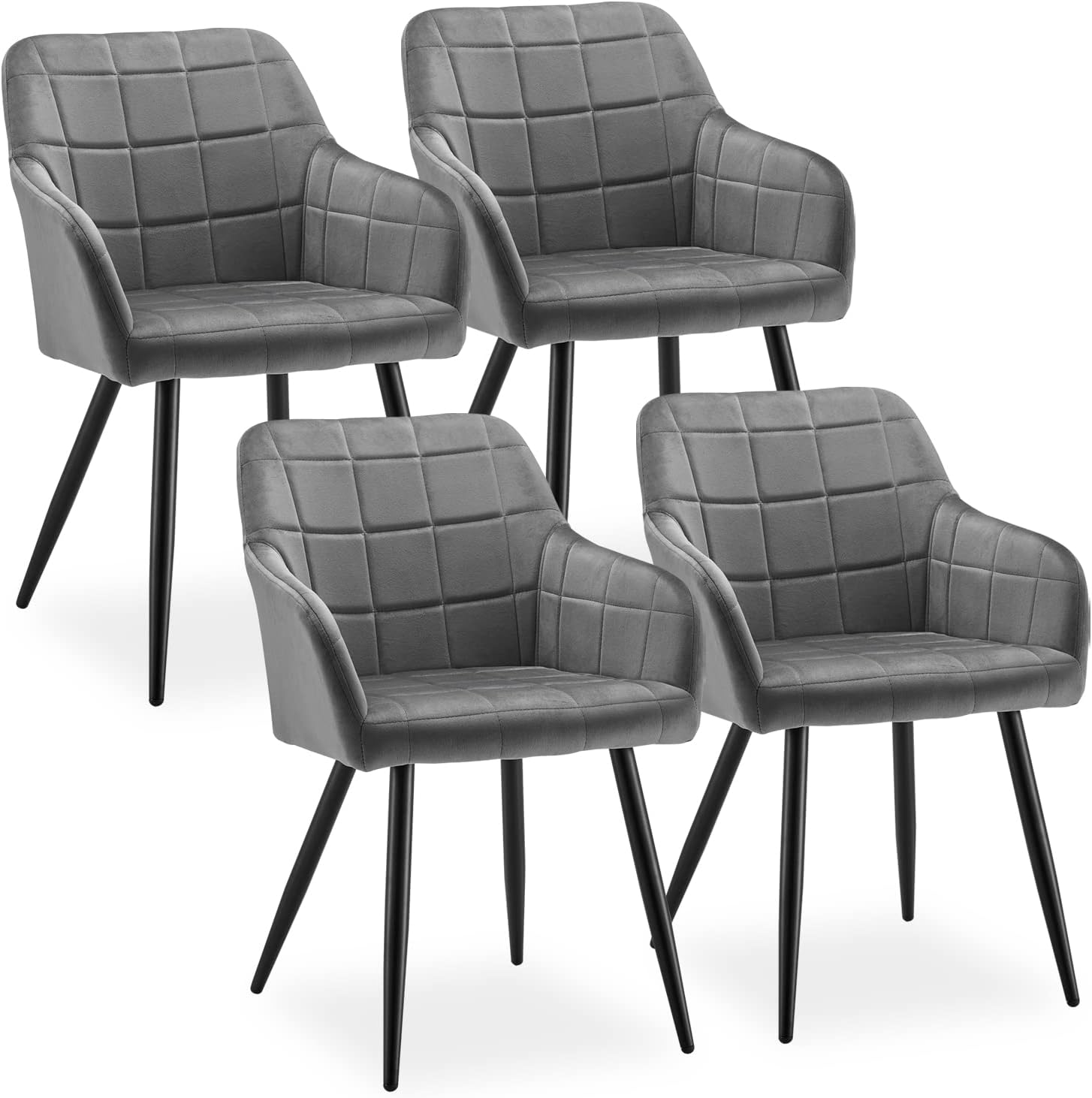 DEULINE Milano 521252 Dining Room Chairs Velvet Cover Upholstered ...