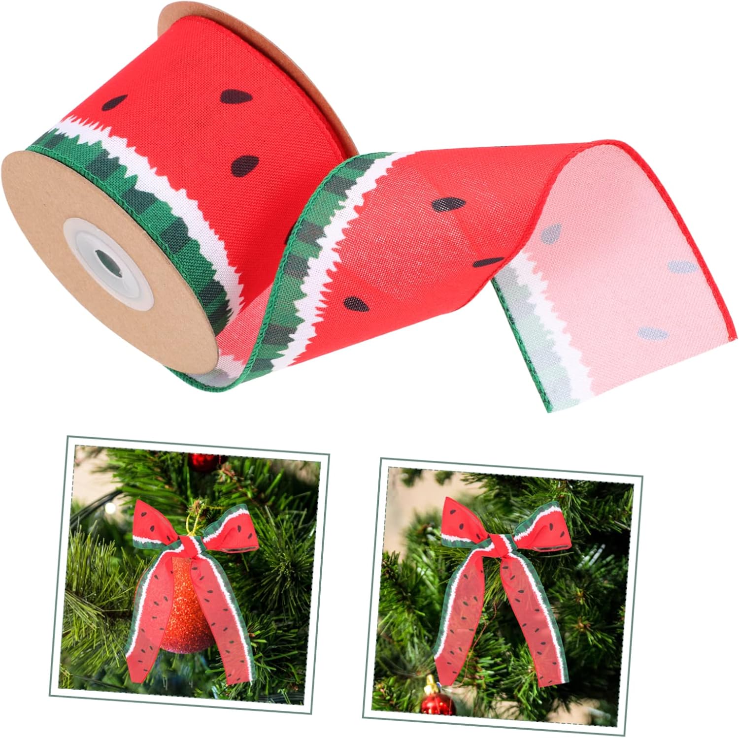 Lurrose 1 Roll Watermelon Ribbon Hair Bows Ribbon Wreath Ribbon ...