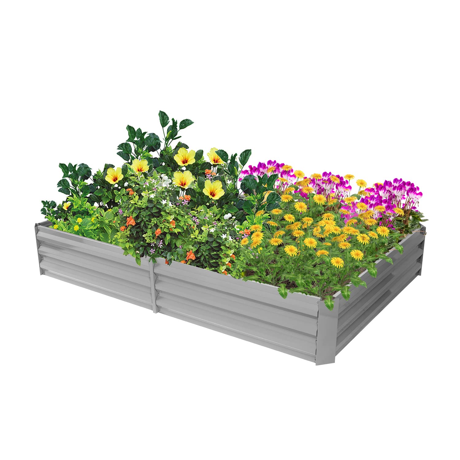 Snapklik.com : DCP Raised Garden Bed 4x8ft Metal Garden Bed Kit ...