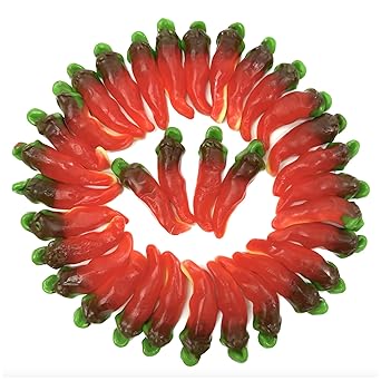 Amazon.com : Gummi Chili Peppers Bulk Candy Bag | By Blue Clover Foods ...