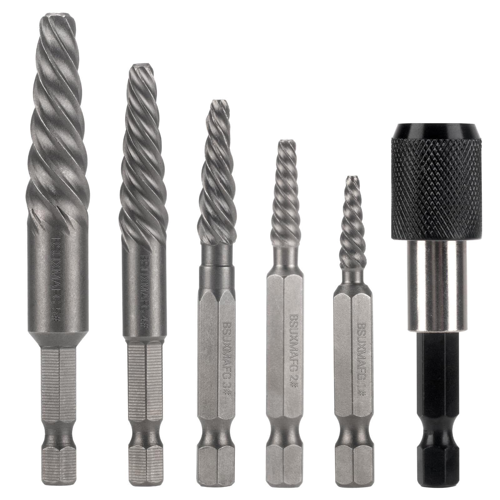Snapklik.com : Damaged Screw Extractor Set, 6 Piece Easy Out Bolt ...