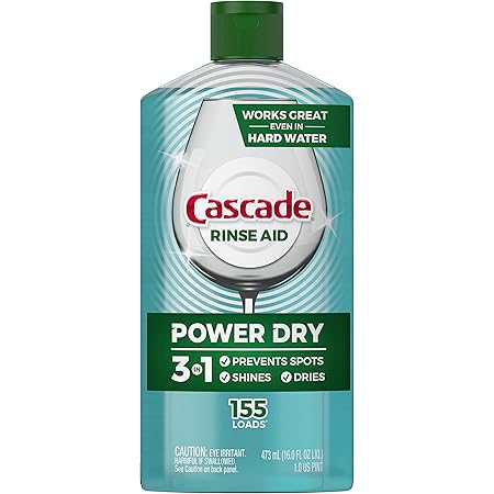 Amazon.com: Cascade Rinse Aid Platinum, Dishwasher Rinse Agent, Regular ...
