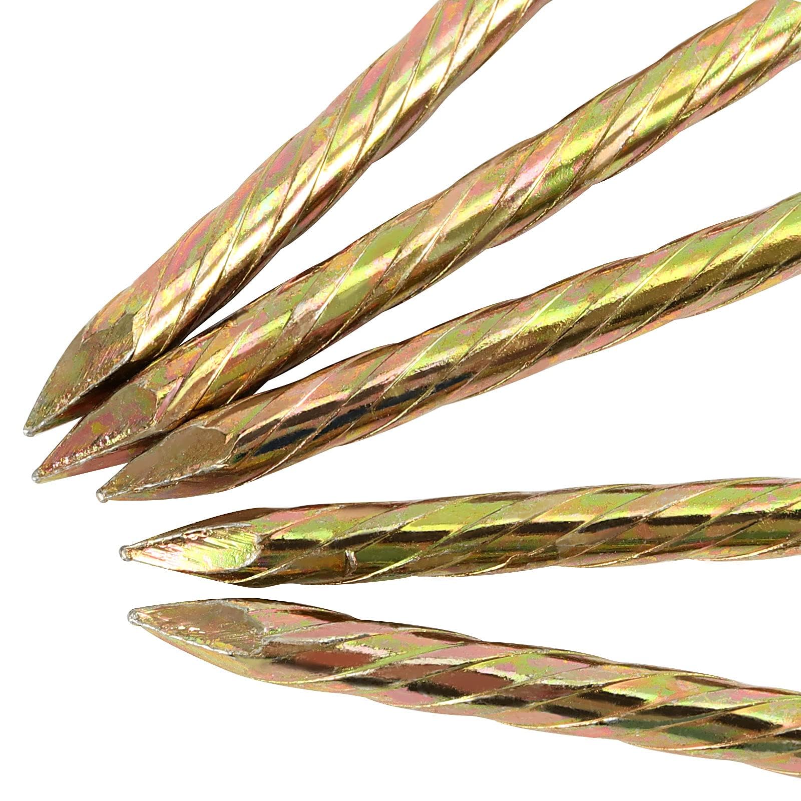 Snapklik.com : 80 Pcs 6 Inches Metal Galvanized Spiral Spikes, Metal ...