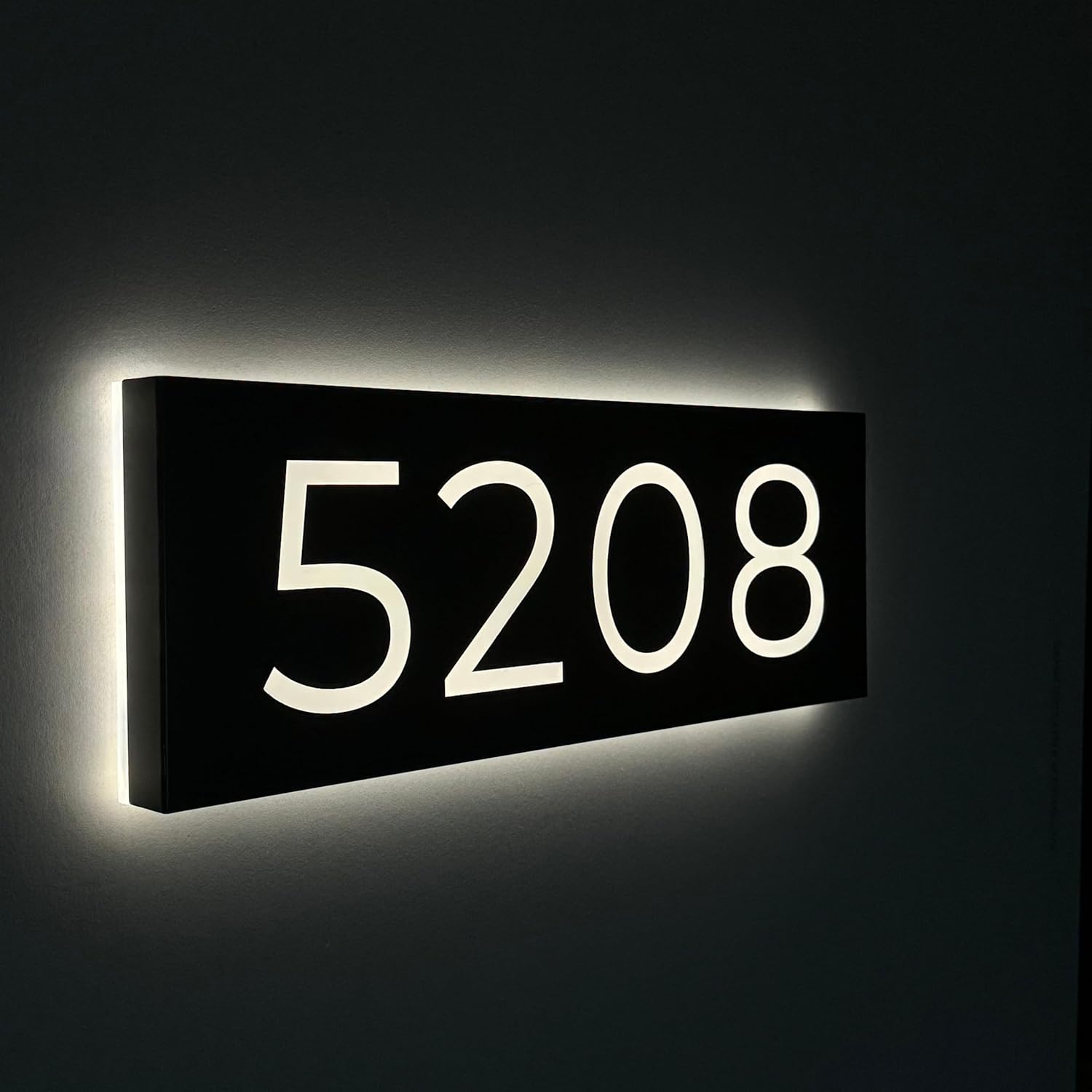 Amazon.com: Custom Solar Backlit House Address Sign for Outside, Light ...