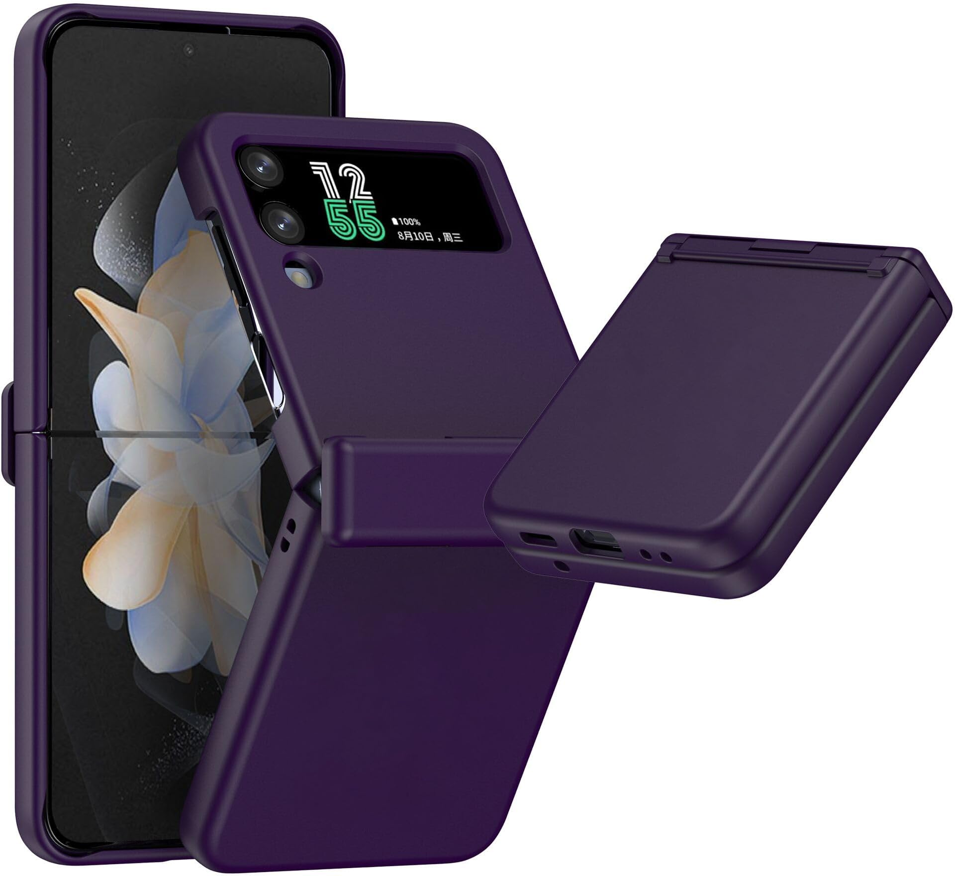 Amazon.com: Designed for Z Flip 4/3 Case with Hinge Protection Full ...