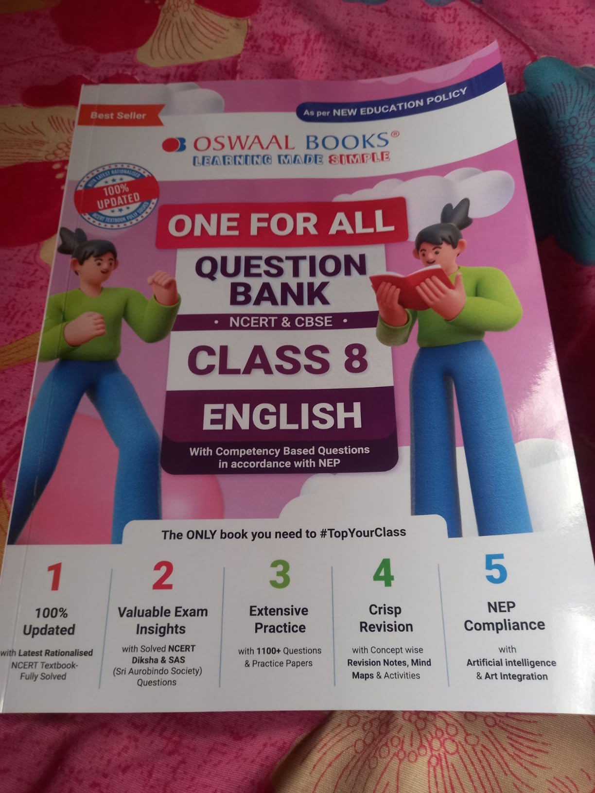 Oswaal One For All Question Bank NCERT & CBSE, Class-8 English (For ...