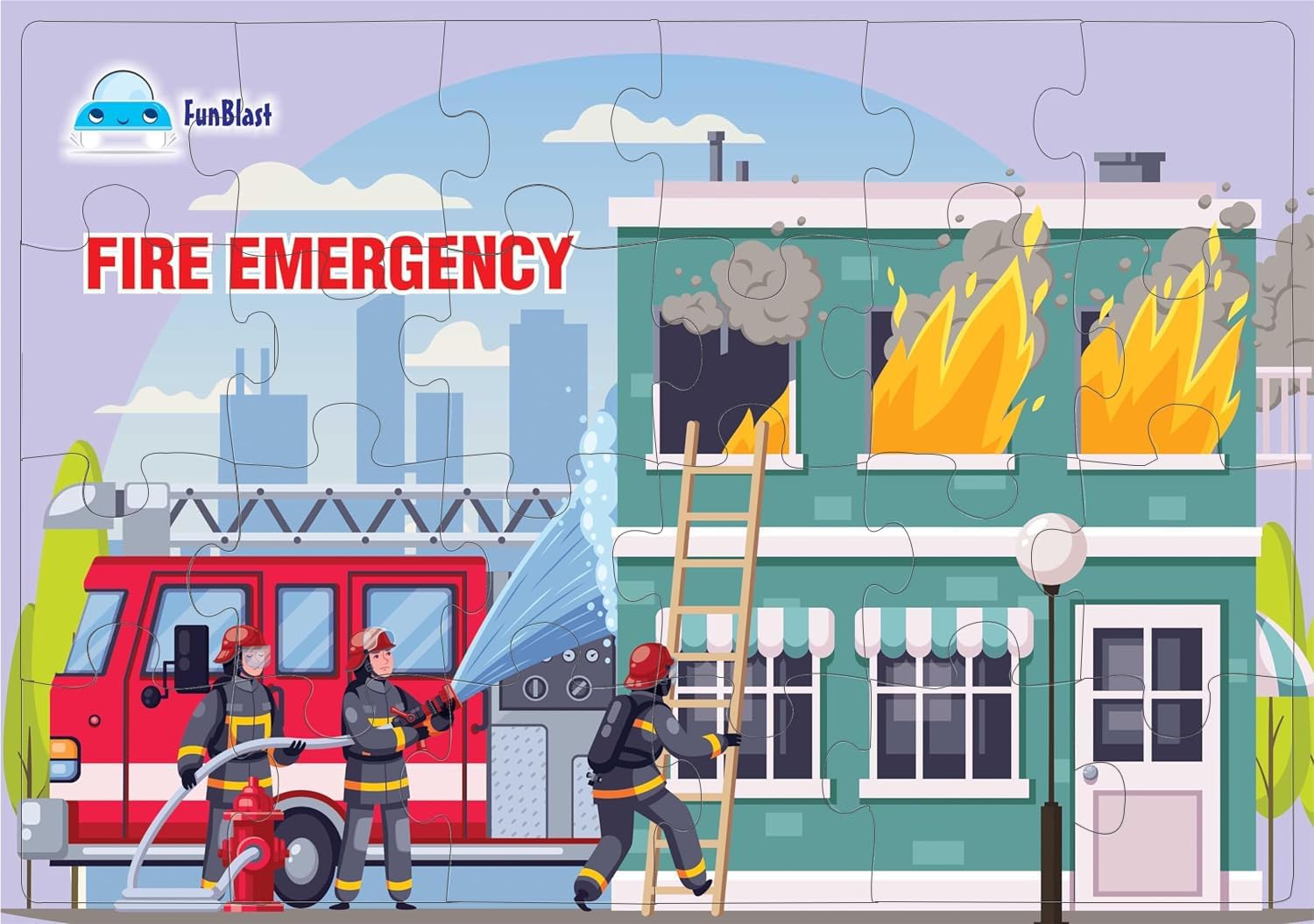 Buy FunBlast Jigsaw Puzzles for Kids - Fire Safety Team Jigsaw Puzzles ...