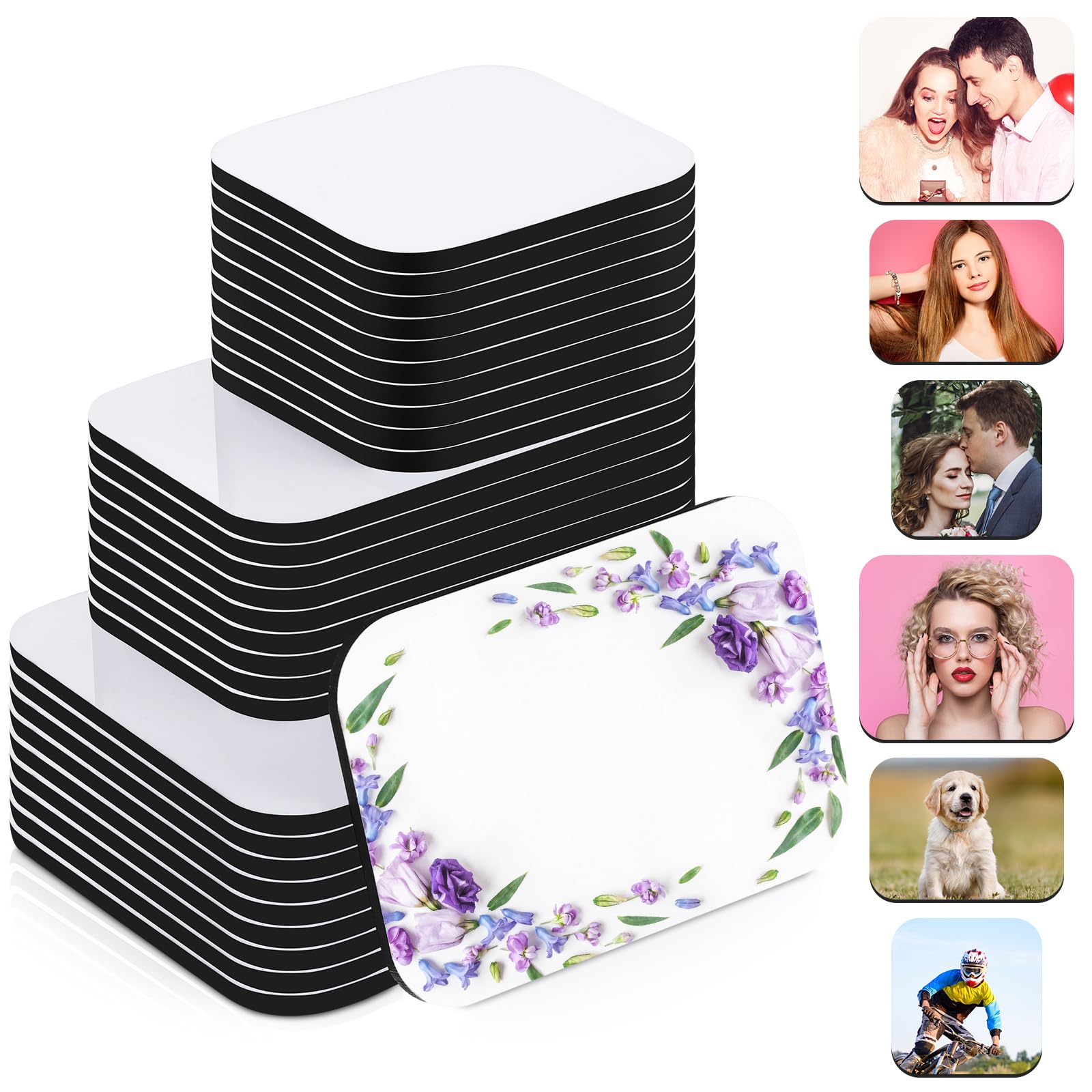 Amazon.com: Xuhal 60 Pcs Sublimation Magnet Blanks Sublimation Blank ...