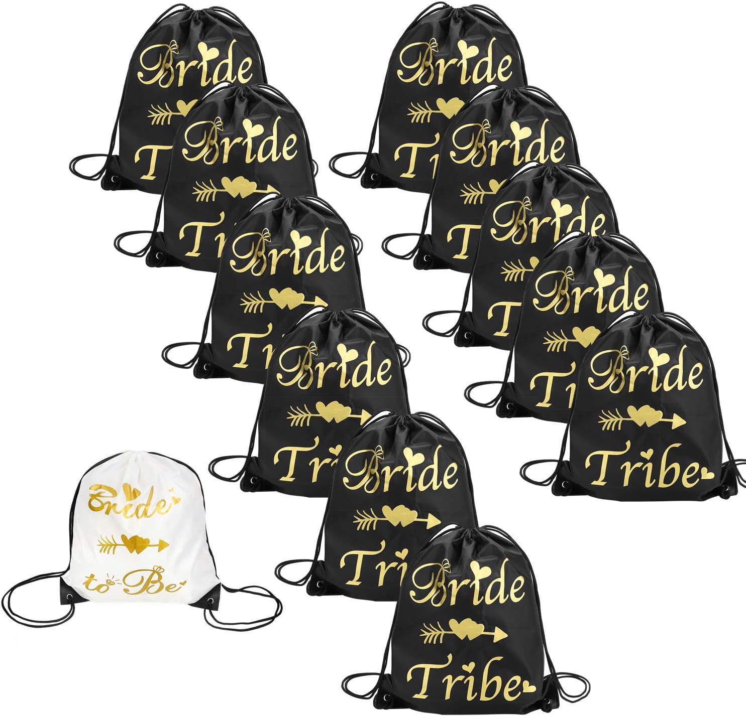 Amazon.com: Maitys 12 Pieces Bride Drawstring Bags Bachelorette Party ...