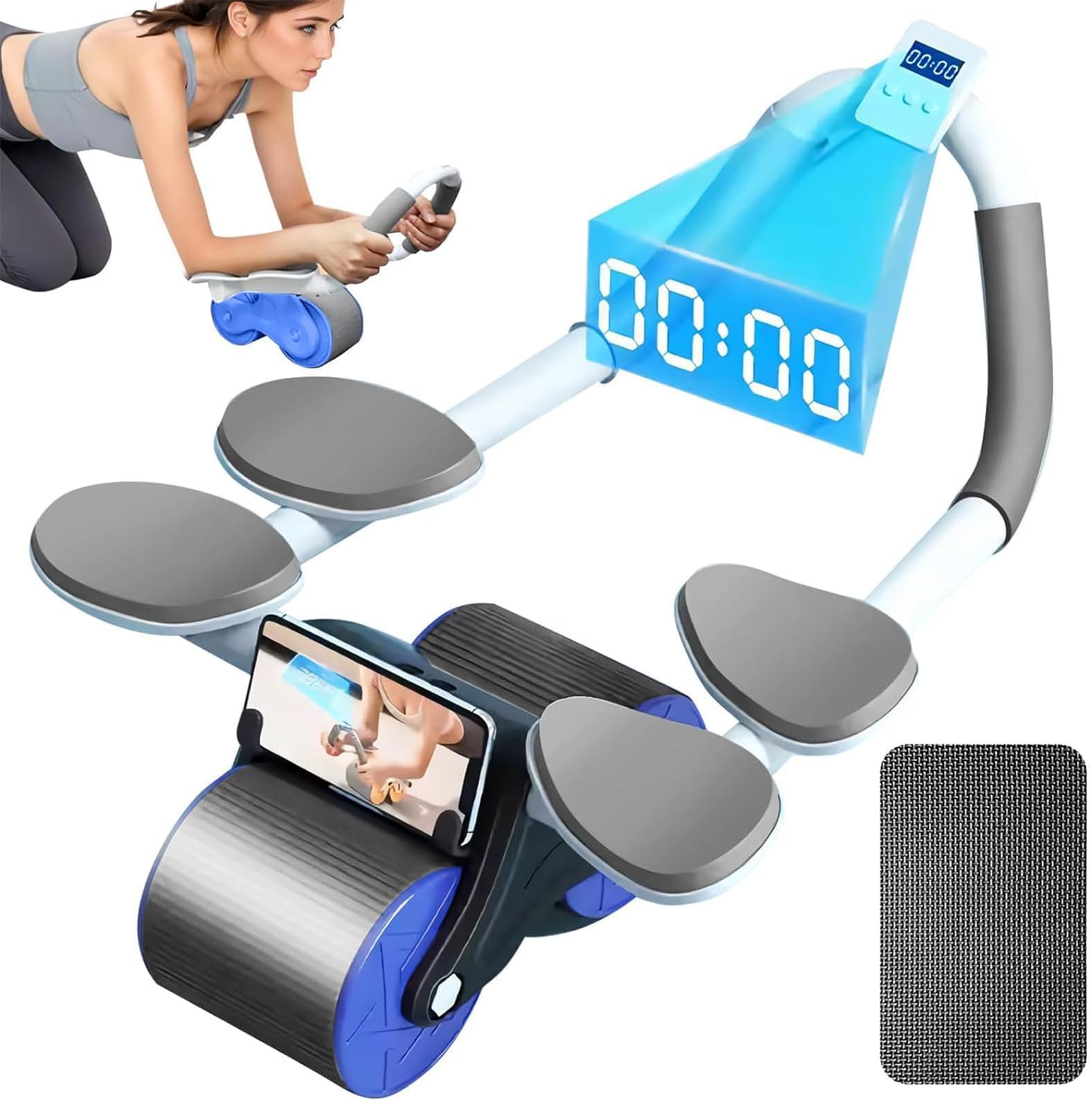 Elbow Support Automatic Rebound Abdominal Wheel, Ab Wheel Roller, for ...