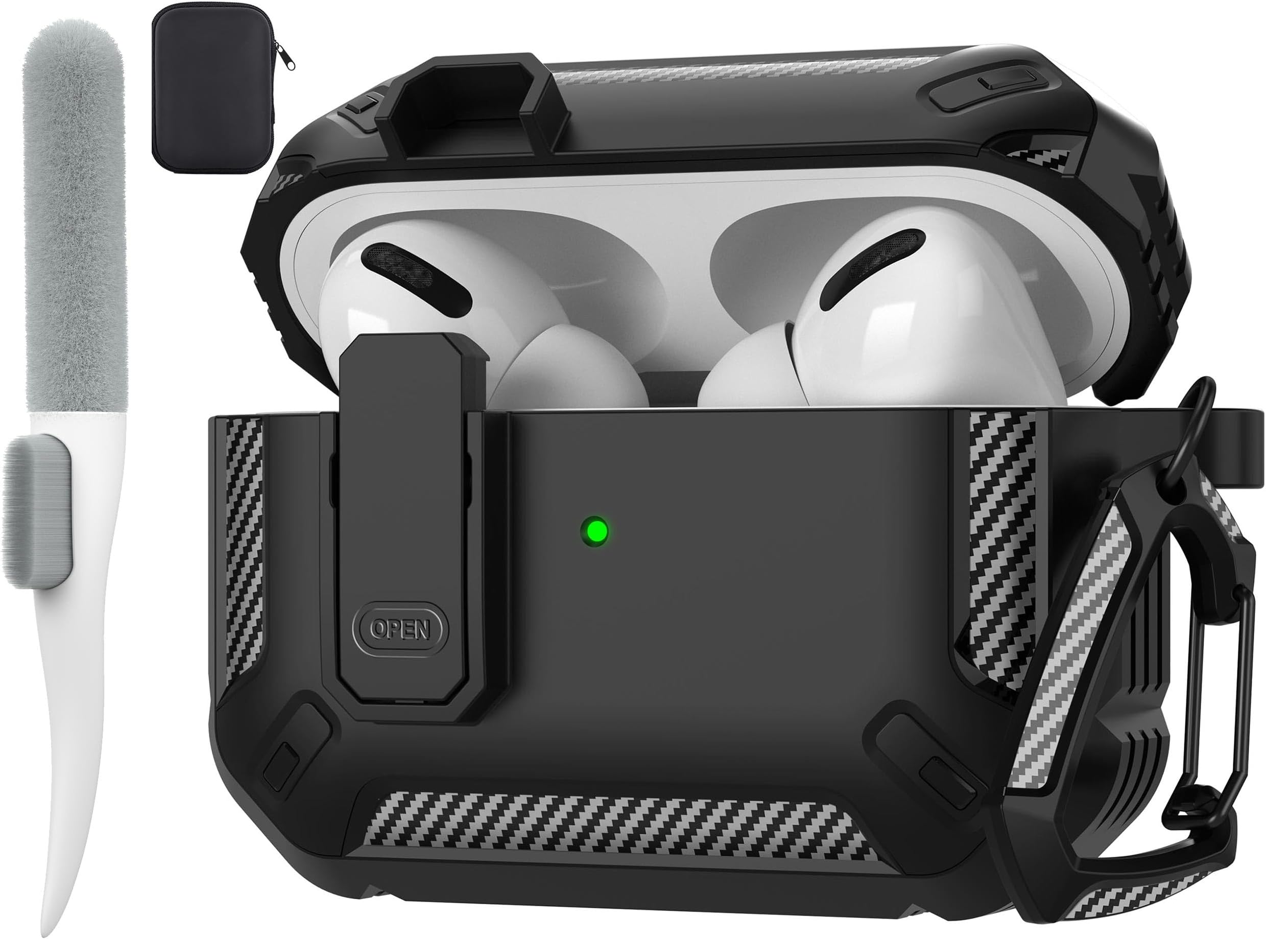 Amazon.com: Wonjury Upgraded Armor Secure Lock Airpod Case for Men Lock ...