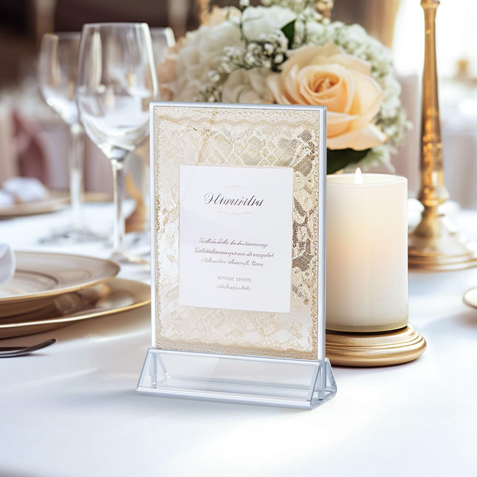 Snapklik.com : HIIMIEI Clear Acrylic Double Sided Frames 5x7 Wedding ...