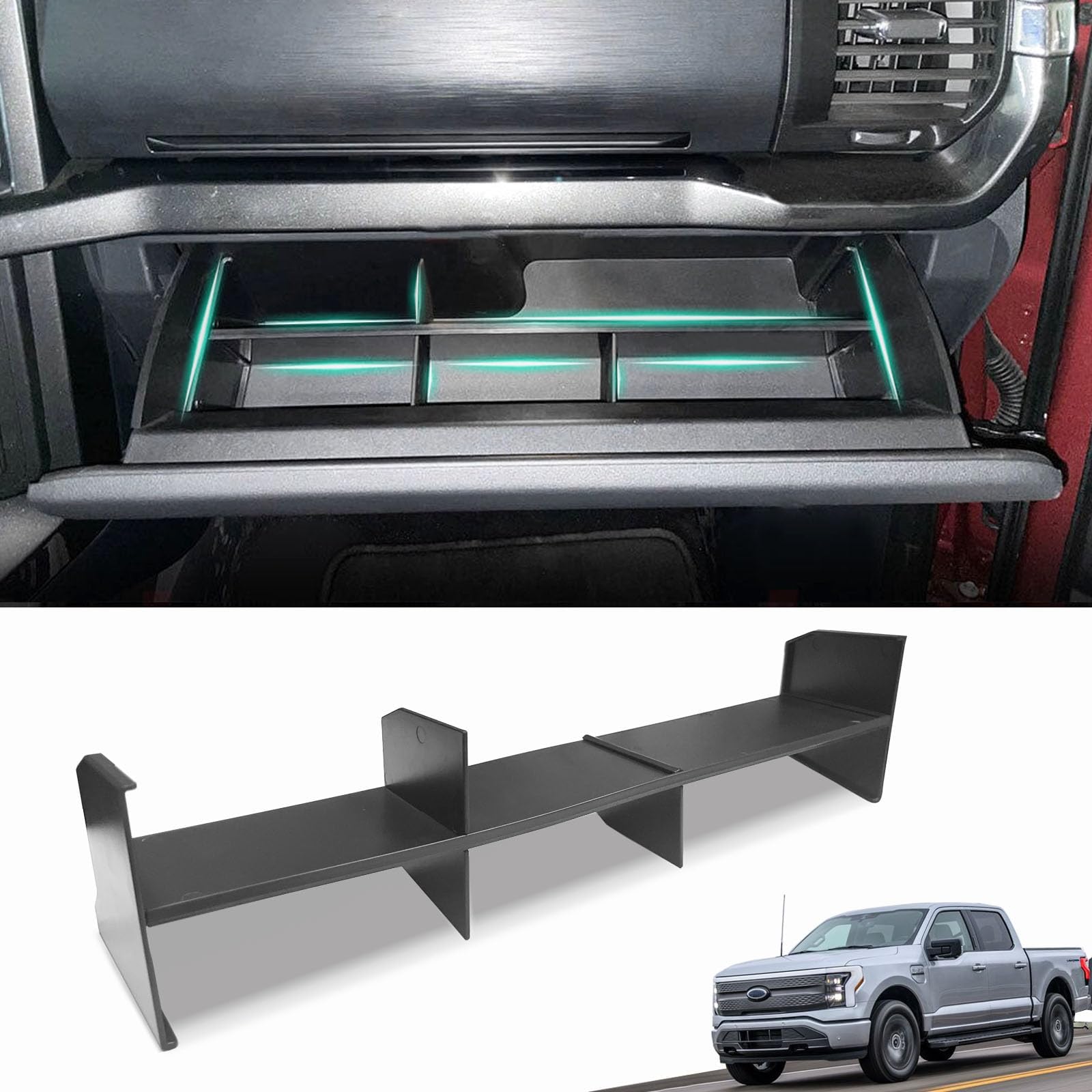 Amazon.com: ANMOSVO Compatible with Glove Box Organizer Ford F150 2021 ...