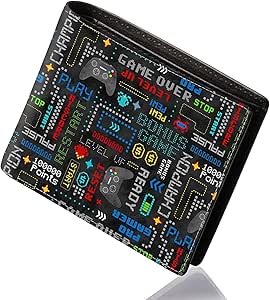 Amazon.com: Teen Boys Wallet - Cool Wallet for Boys Video Game Design ...