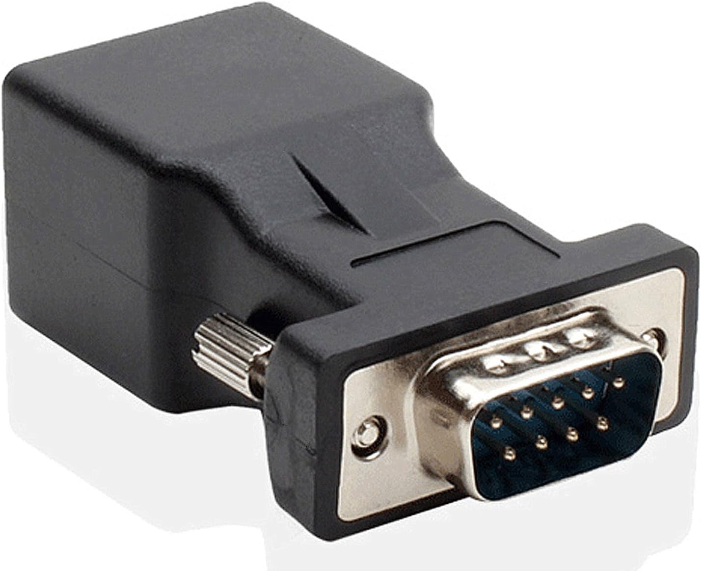 Amazon.com: XMSJSIY DB9 RS232 to RJ45 Extender, DB9 9-Pin Serial Port ...
