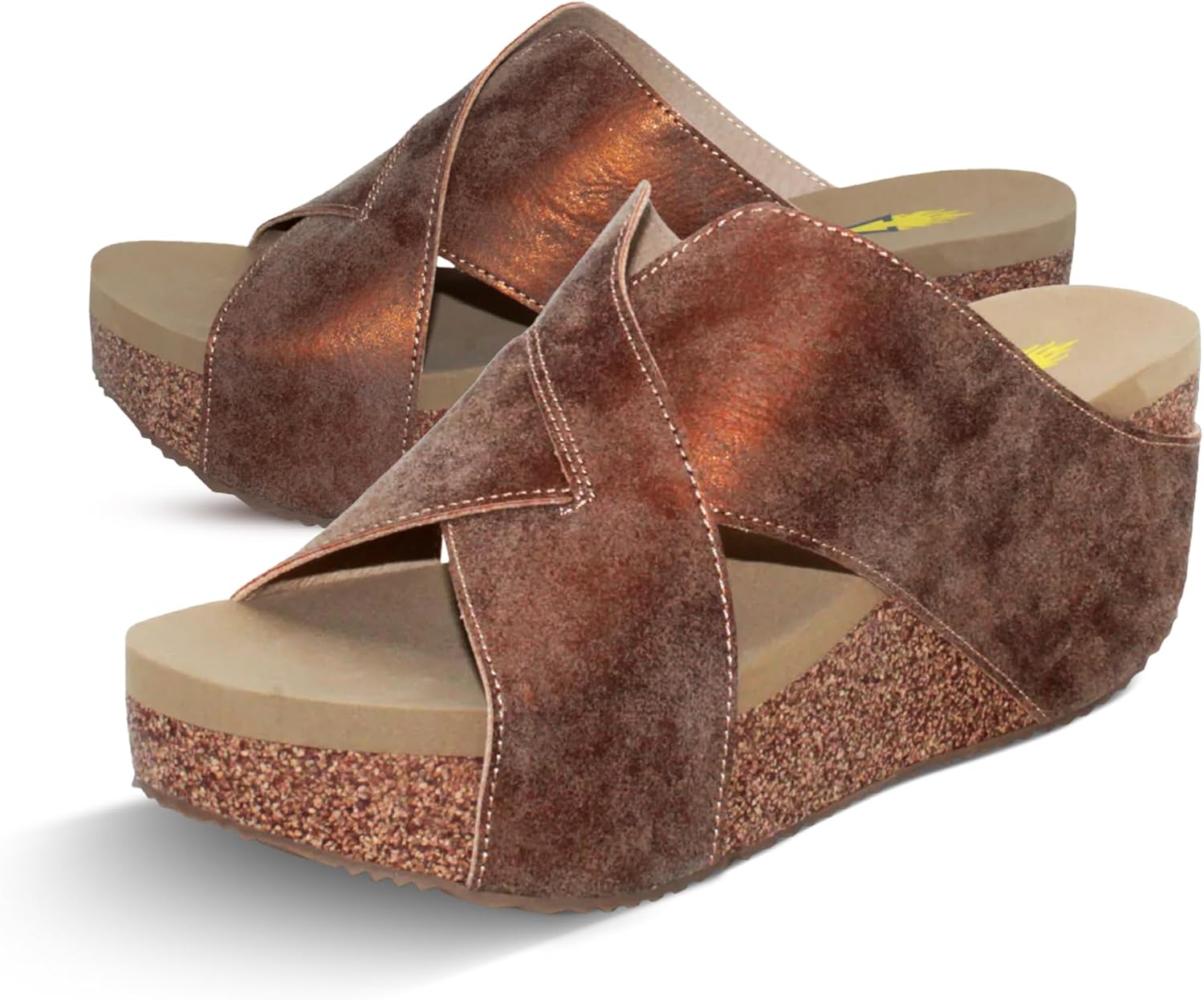Amazon.com | VOLATILE Women's Firefly Wedge Sandal, Bronze, 8 ...