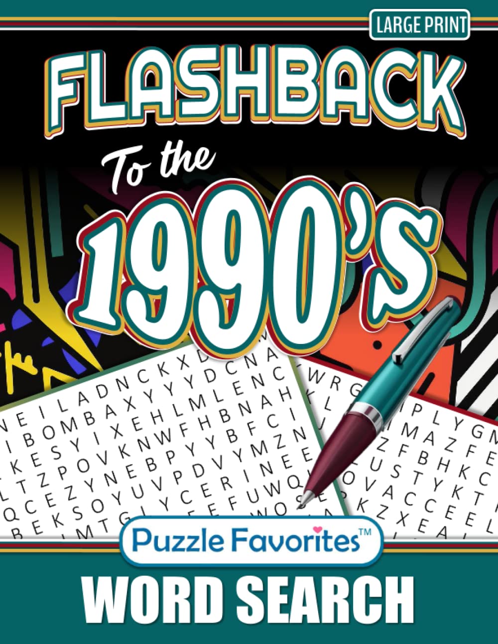 Flashback to the 1990s Word Search Large Print: with Fabulous 90’s ...