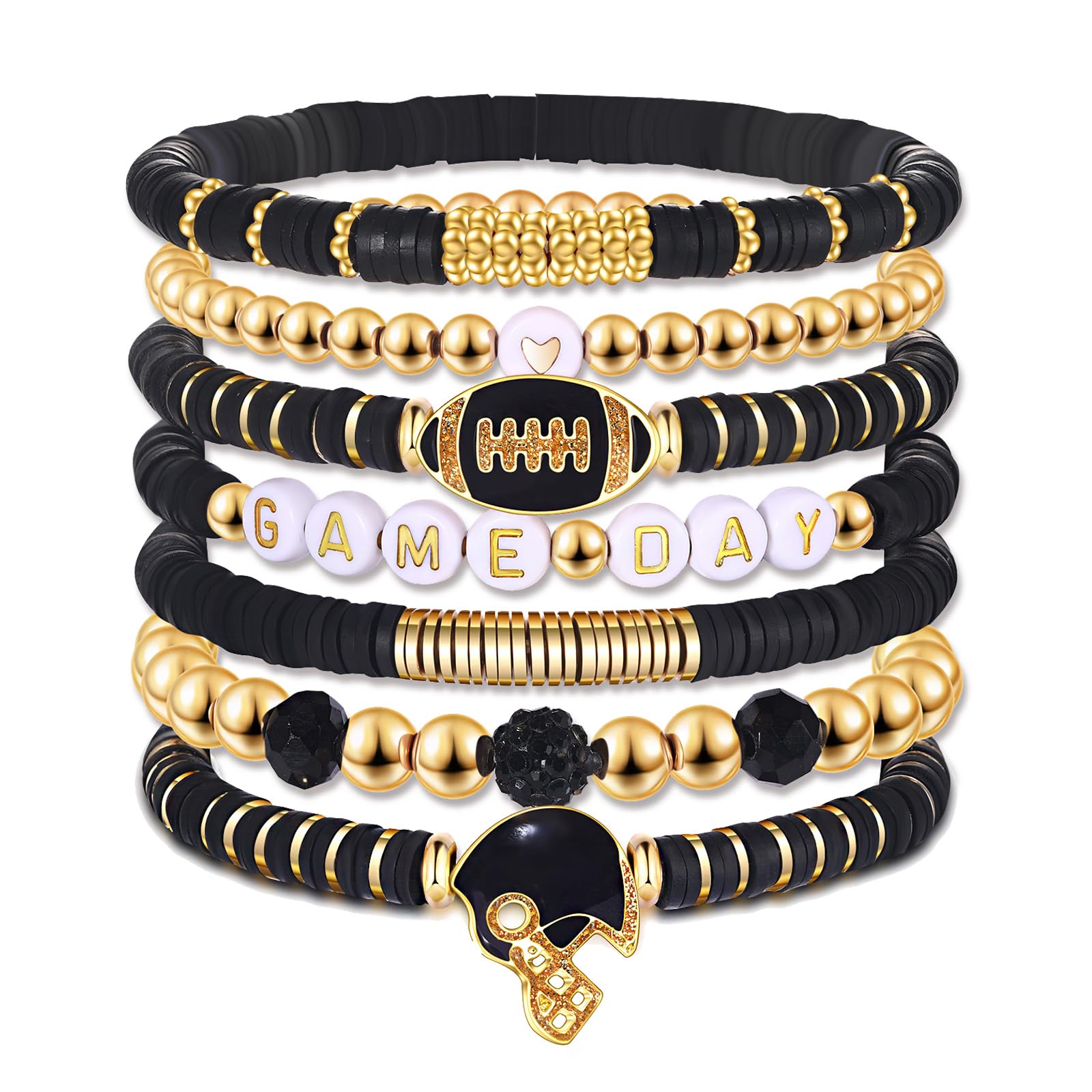 Amazon.com: Game Day Bracelets for Women Football Bracelets Red Black ...
