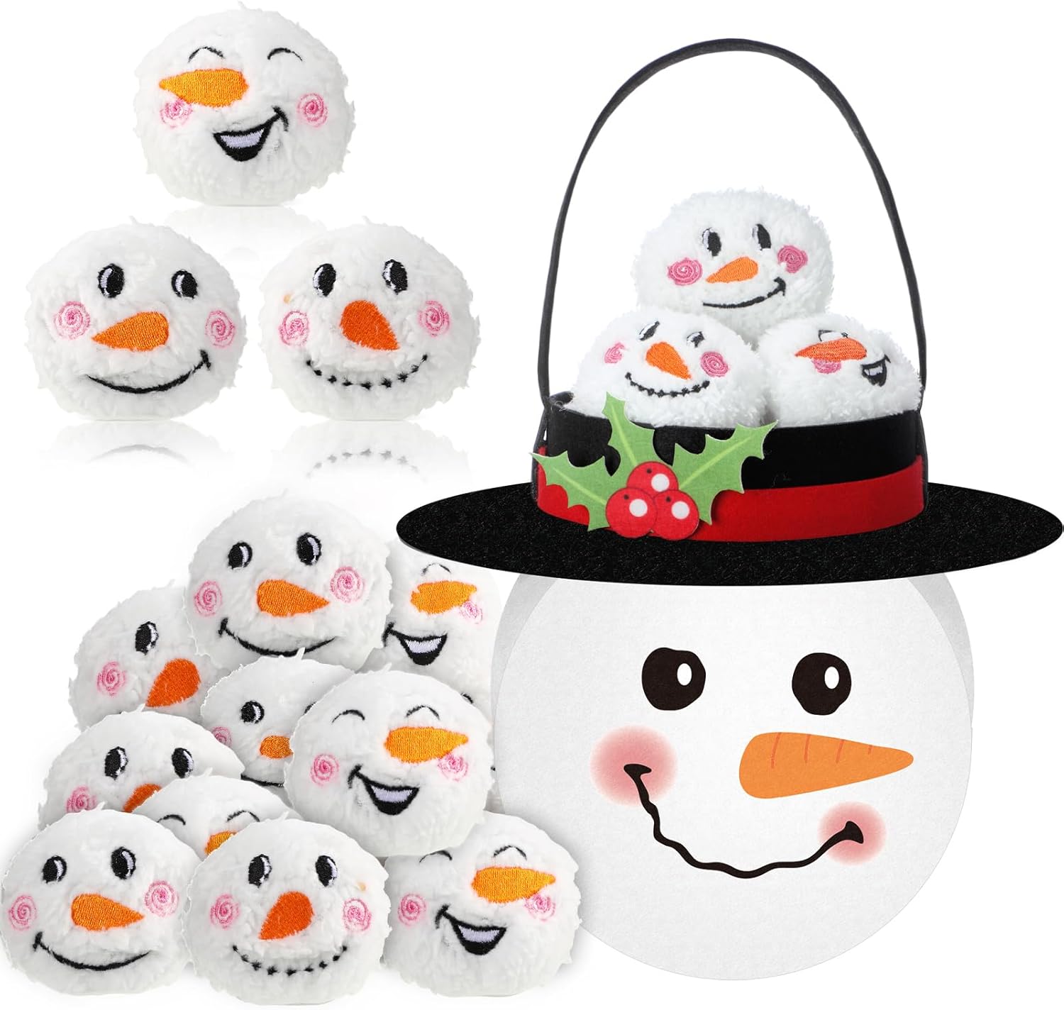 Amazon.com: Sadnyy 24 Pack Christmas Snowball Fun Fight Set for Kids ...