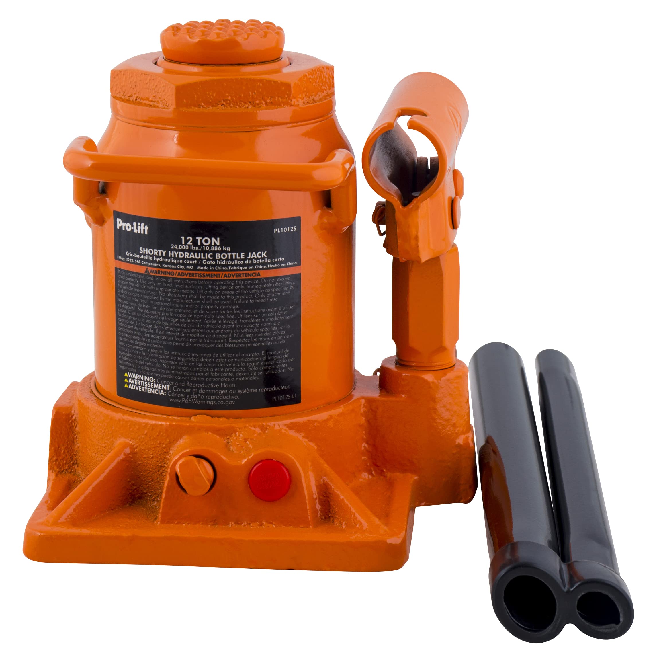 Amazon.com: Pro-Lift 12 Ton Shorty Hydraulic Bottle Jack - Portable Car ...