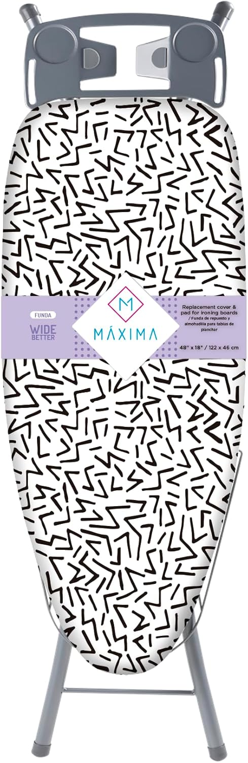 Amazon.com: M Maxima Wide Ironing Board Replacement Cover and Pad for Boards 18” Wide x 48” Long ...