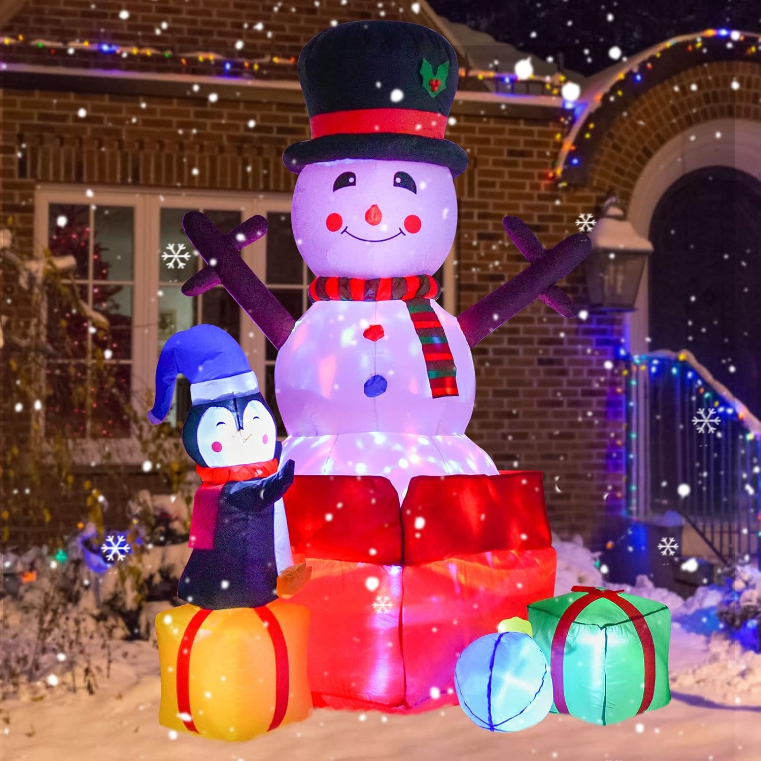 Amazon.com: Lvydec Lighted Inflatable Snowman Christmas Outdoor ...