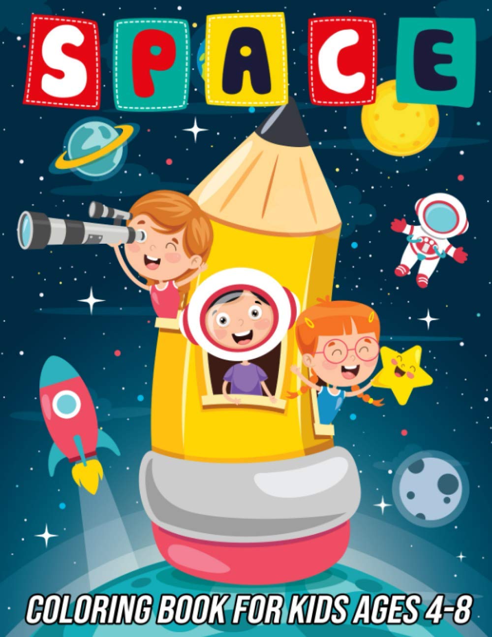 Space Coloring Book For Kids Ages 4 8 Fun Cute | Desertcart Seychelles