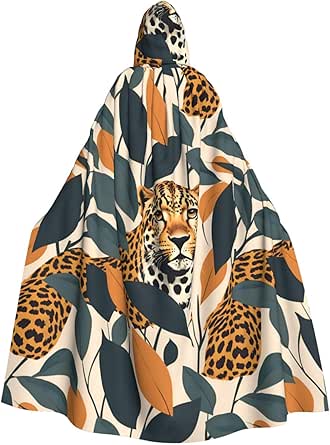 FGPkjh Animal Leopard Print 190cm Hooded Cape For Adults Carnival ...