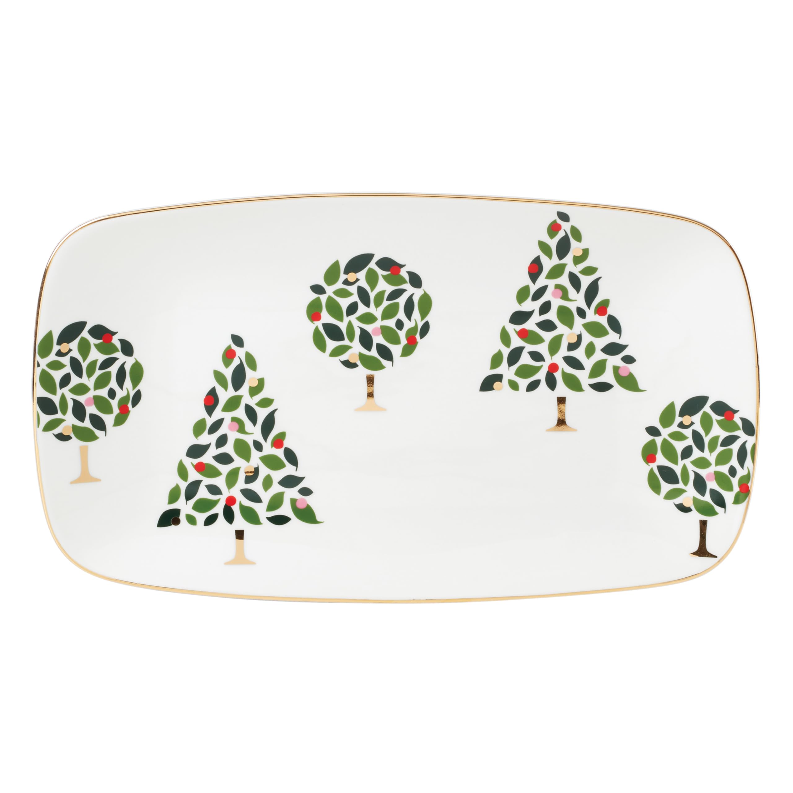 Amazon.com | kate spade New York Evergreen Hors D'oeuvres Tray, 1 Count ...