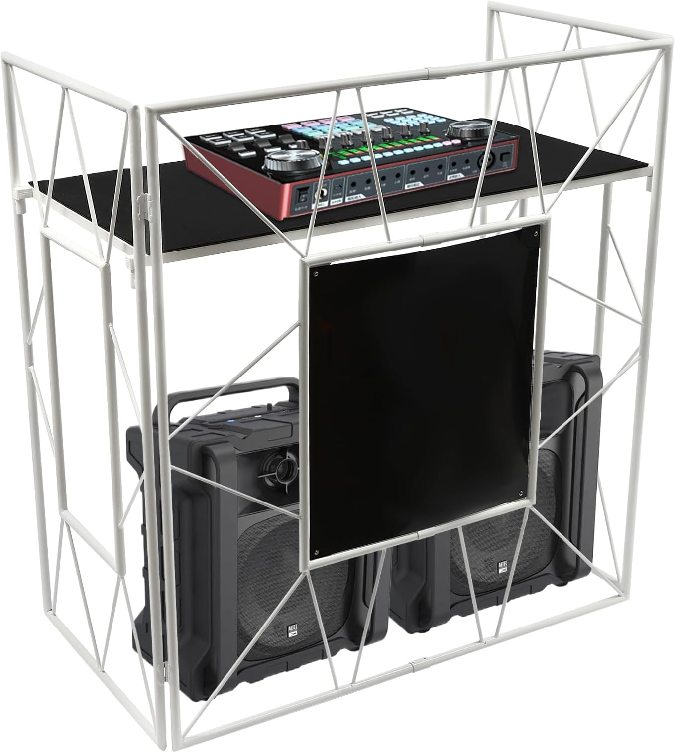 Amazon.com: DJ Booth Stand Event Table, Portable DJ Booth, DJ Display ...